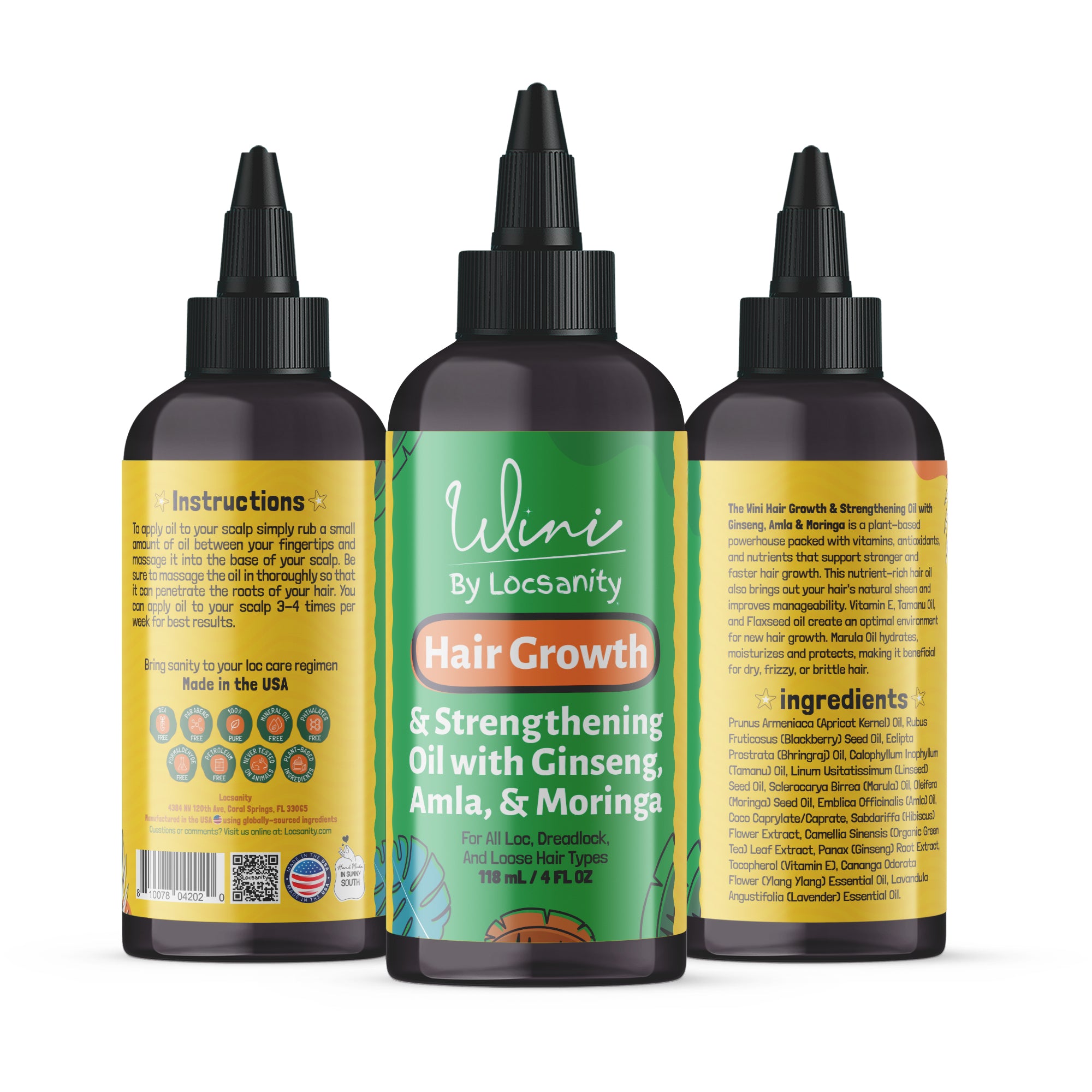 Wini by Locsanity Hair Growth Oil for Locs, Dreadlocks, Dreads, Loose